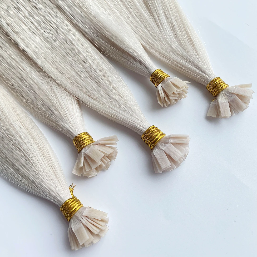 Wholesale Double Drawn Virgin Cuticle K-tip Human Hair Flat Tip Hair ...