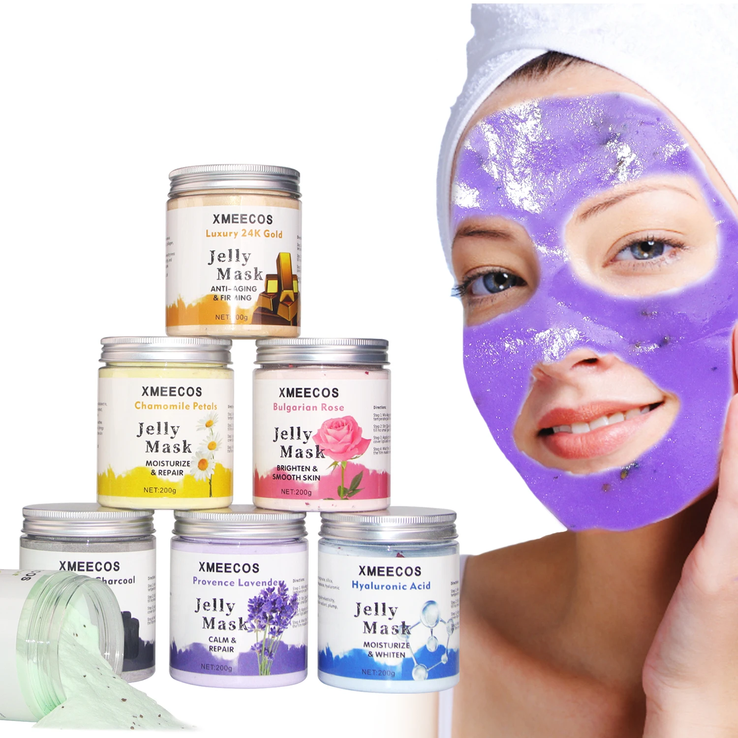 Private Label Jelly Face Mask Organic Whitening Cleansing Peel Off ...
