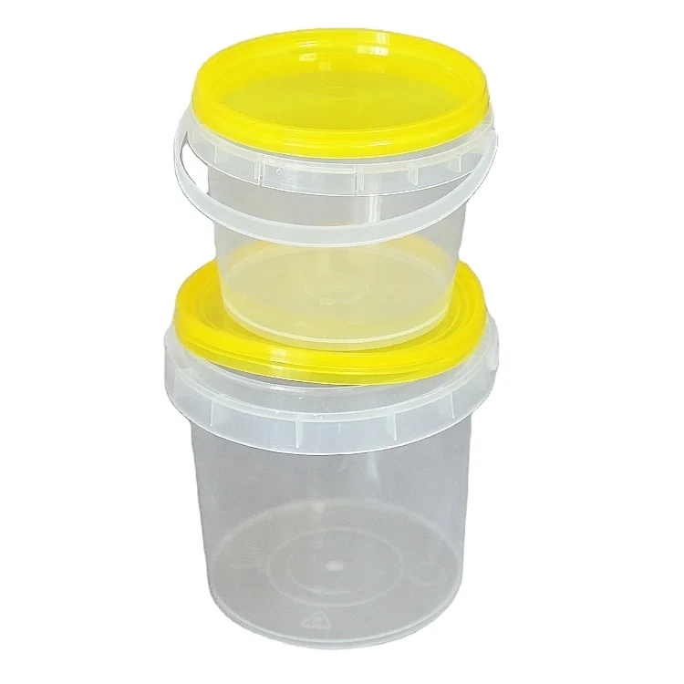 Colorful Clear Plastic Buckets - Durable & Versatile