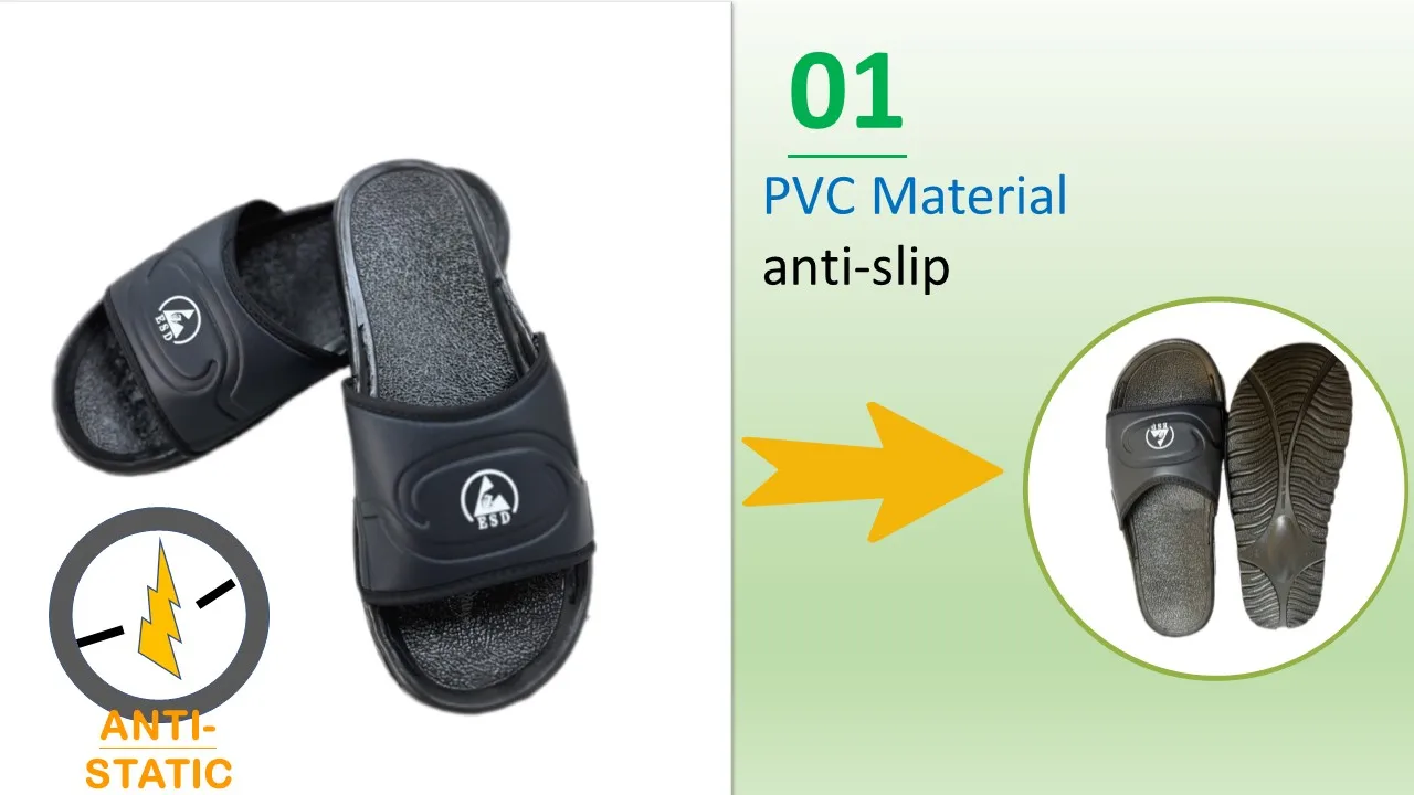 KAWAZAKI ESD Slipper Shoes - High Quality Anti-Static Lab Safety