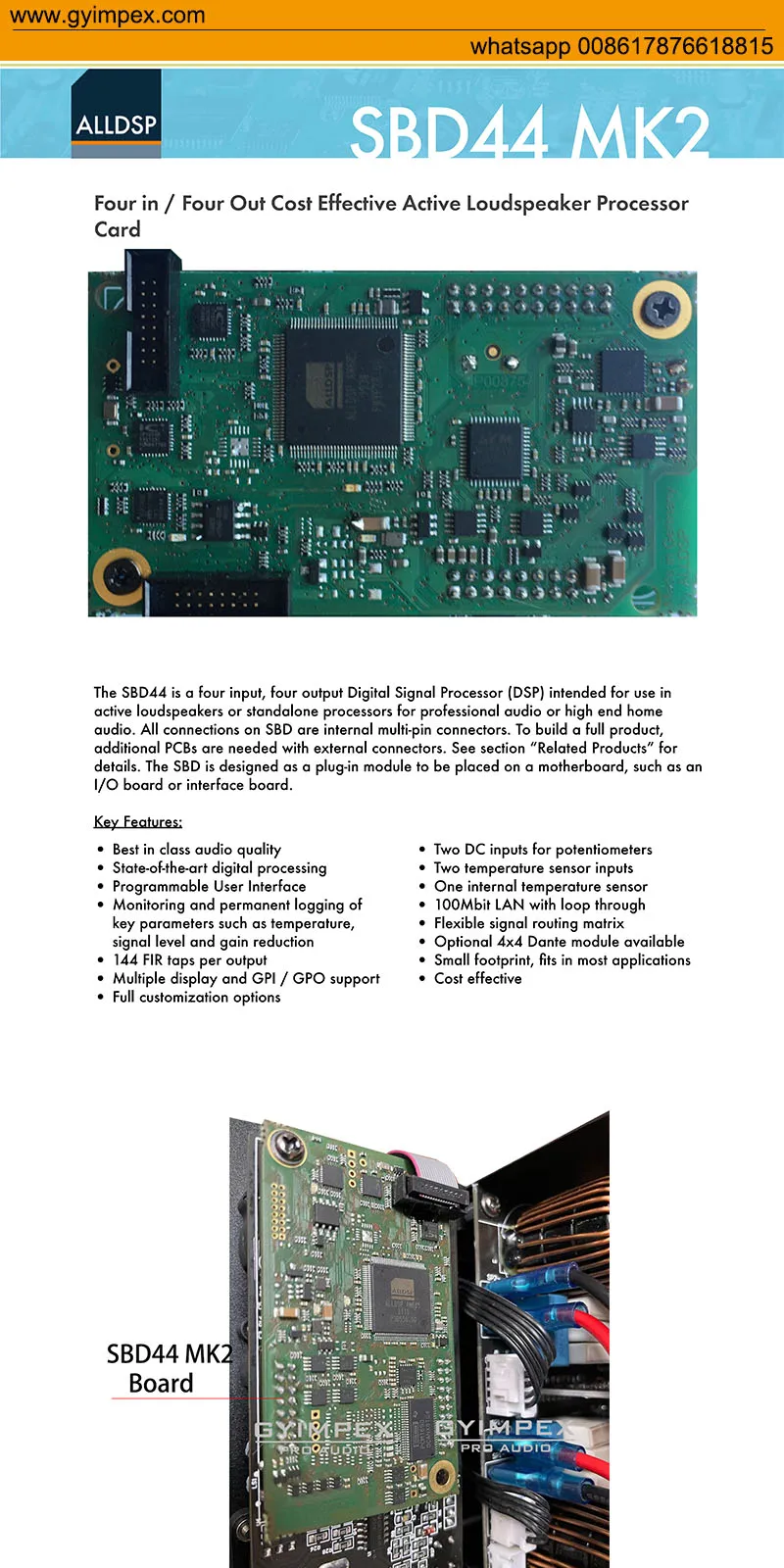 Germany DSP FIR 1600W+2000W Speaker Line Array Power Module