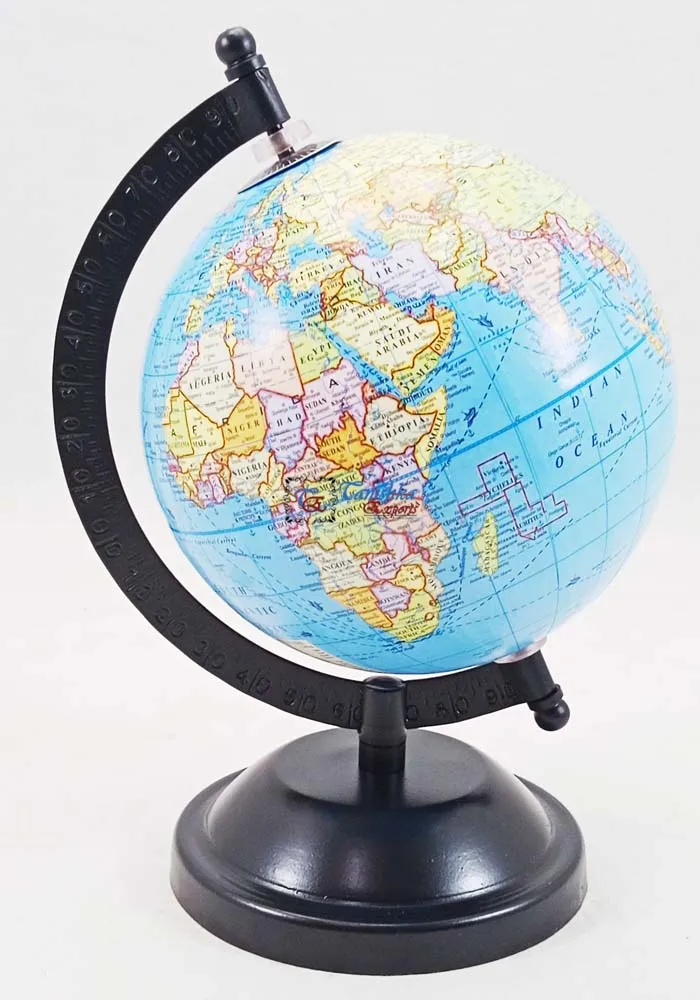 Vintage Collectible Educational World Map Rotating Globe With Black ...