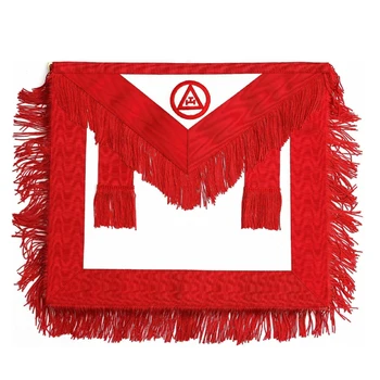 Masonic Regalia Free Mason Royal Arch Apron Red Fringe Hand Embroidered ...