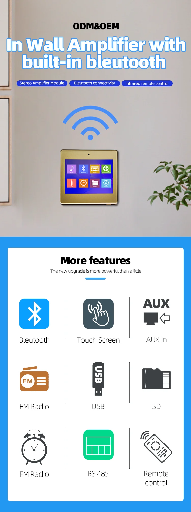Android Smart Home Audio System Touch Screen 4*25w Mini Wireless ...