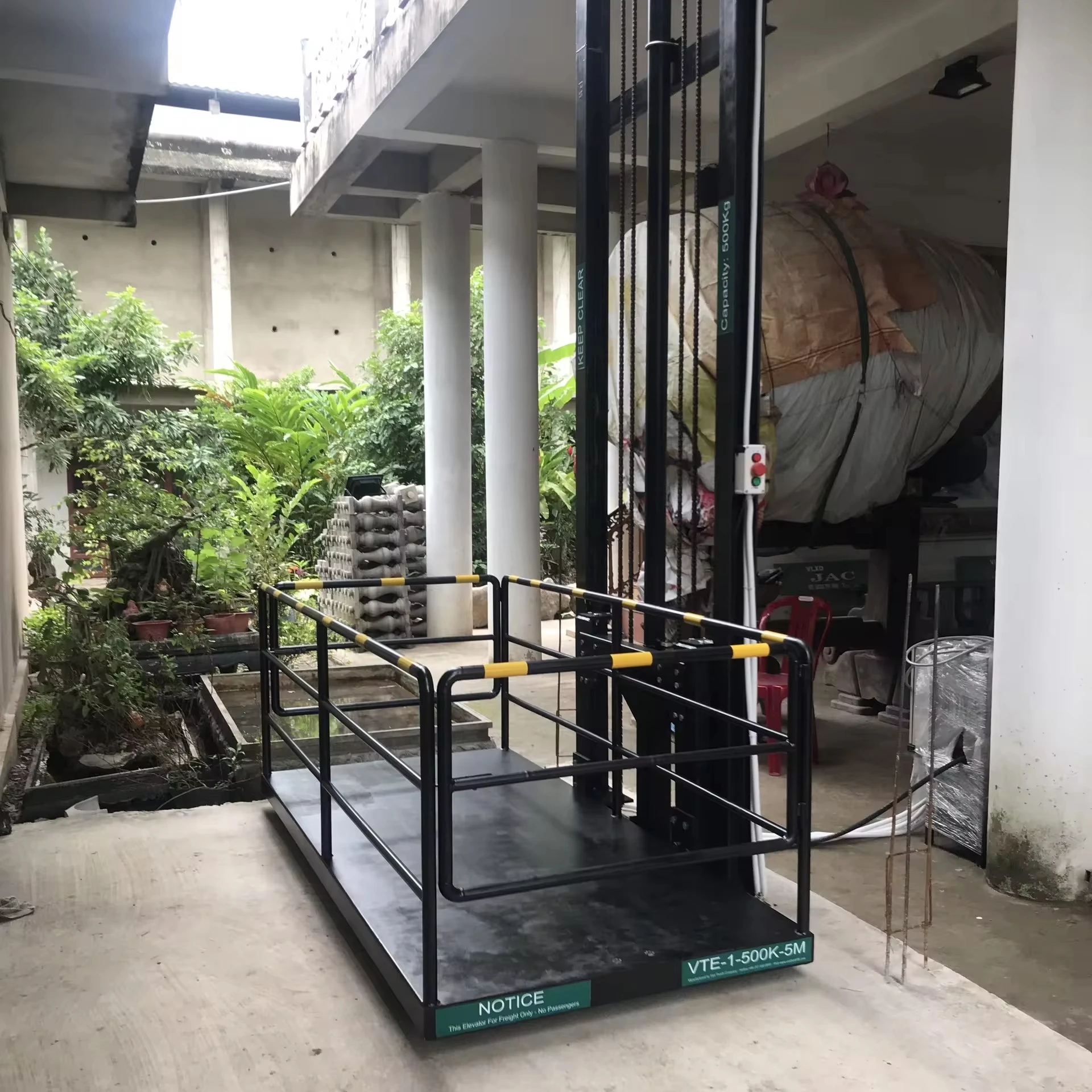Special Export Elevator Cargo 5 meter Freight Lift Hydraulic 500kg ...