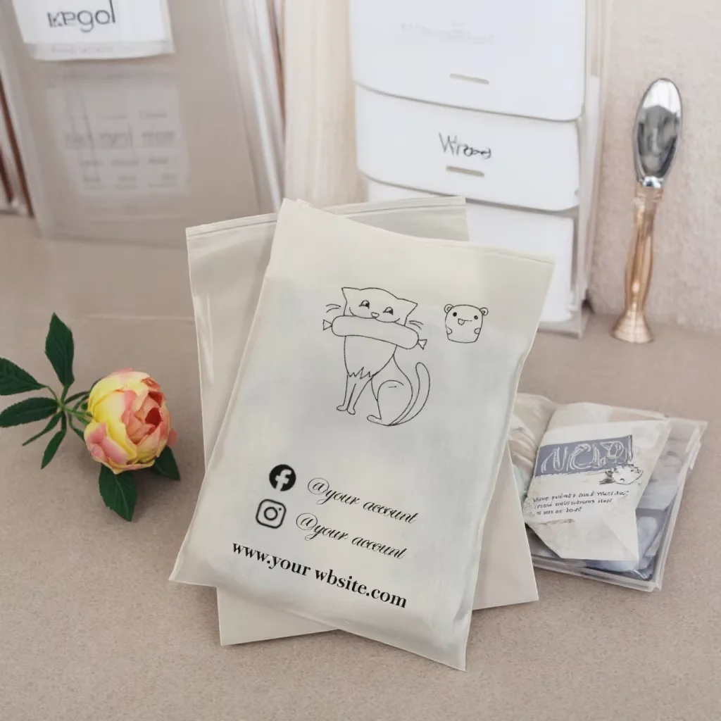 Customized Printing Garment Pouch Bag Pvc T Shirt Clothes Packaging ...