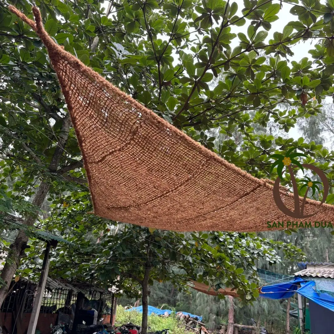 Coir shade sail Shade sail 100% natural coconut fibre triangle/ multi ...