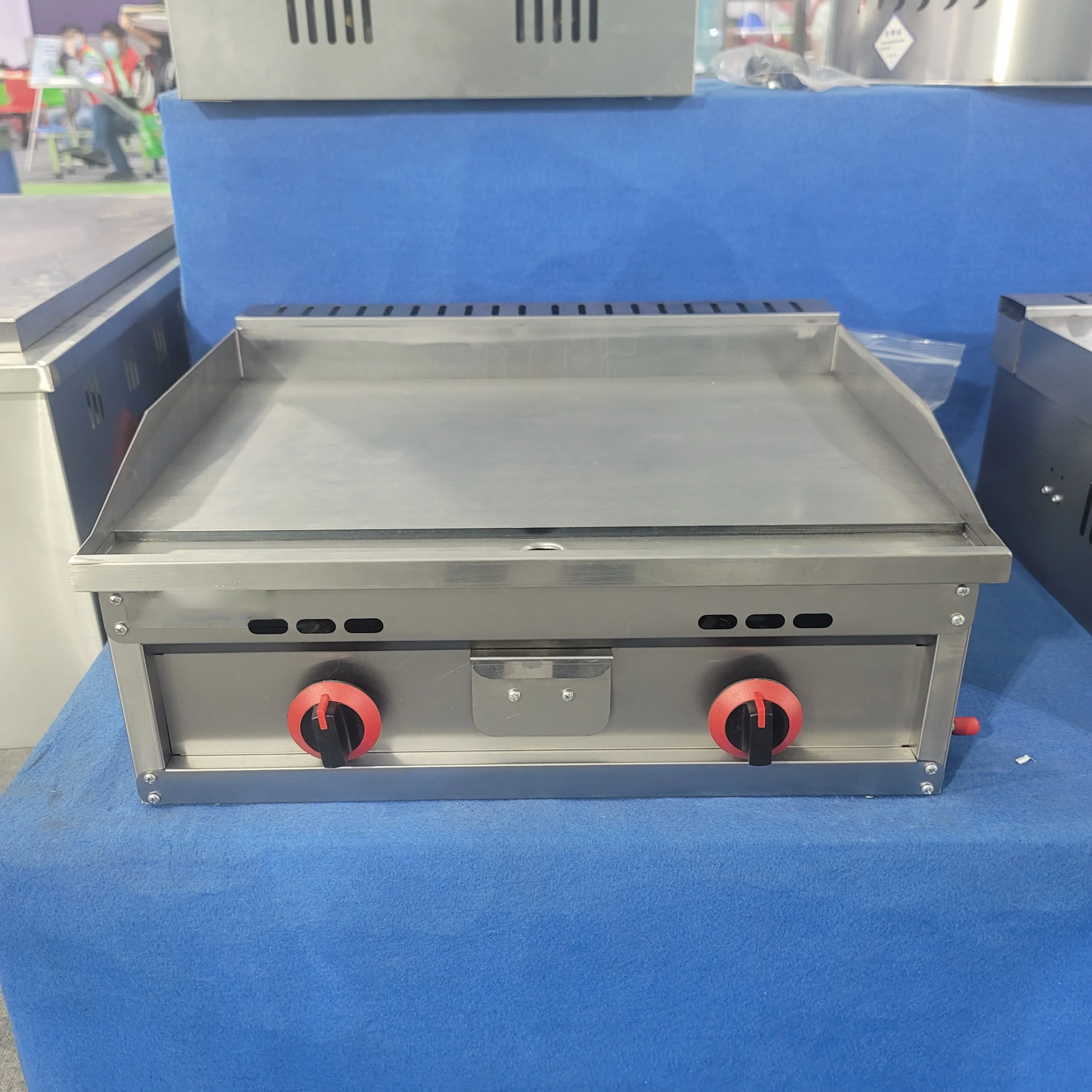 Commercial 2 Burner Countertop Griddle Grill Flat Top Natural/Propane ...