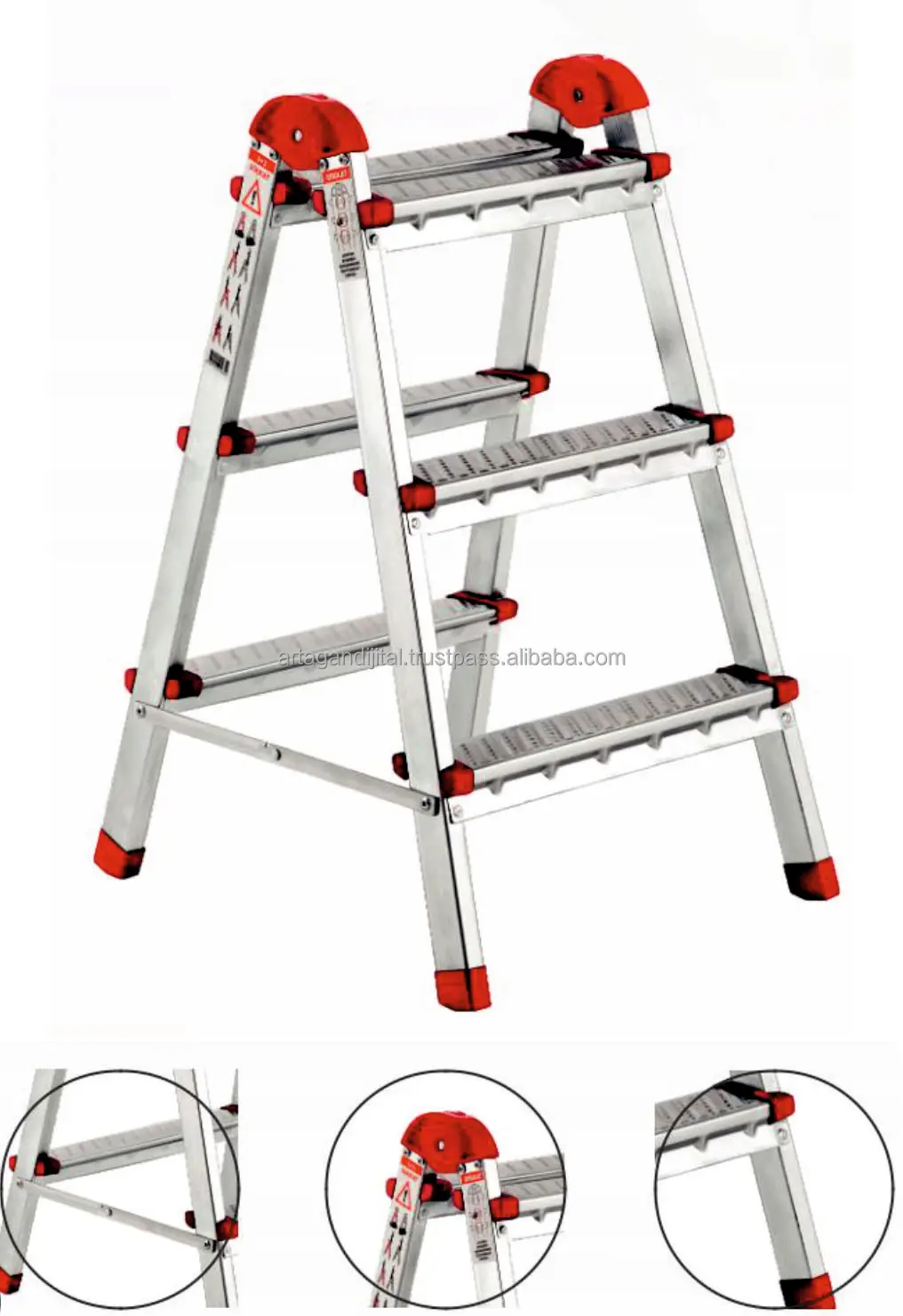 Aluminum Telescopic Folding Step Ladder - Buy Ladders Other Ladders ...