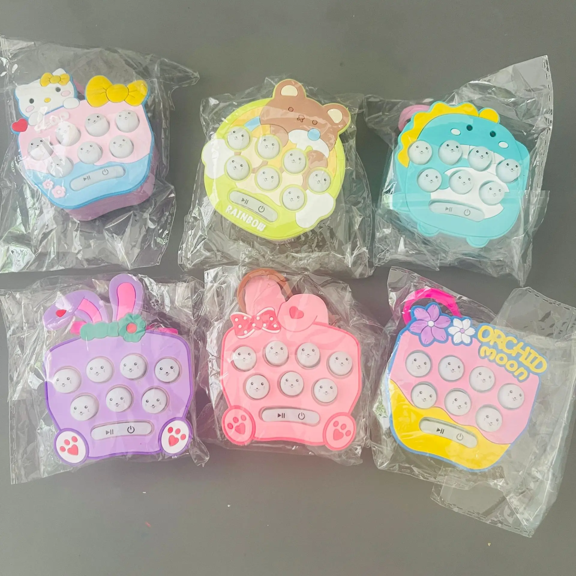 New Mini Quick Push Light Up Pop Game Fidget Toys Push It Relieve ...