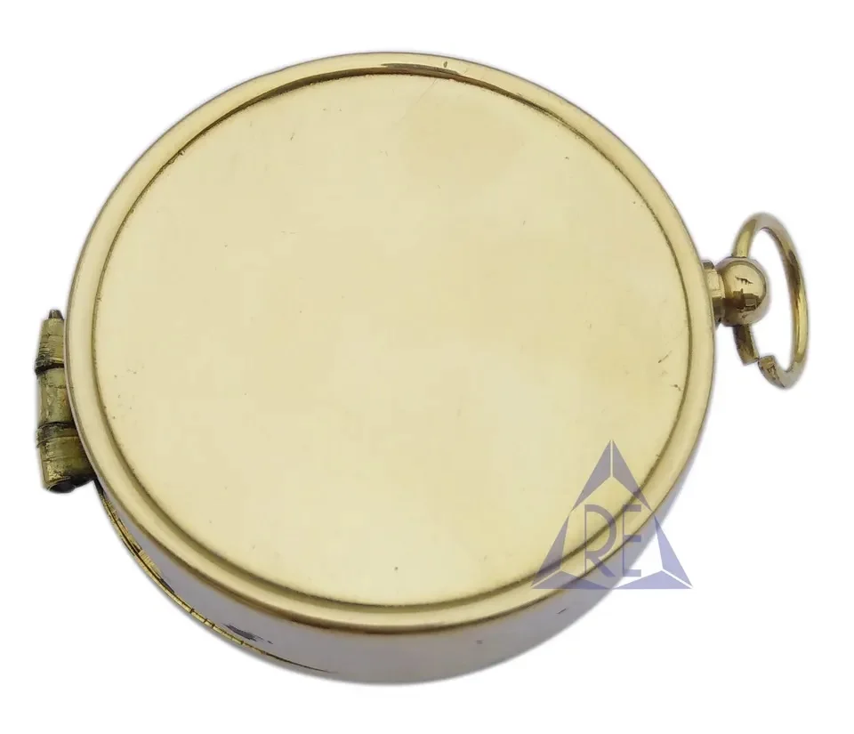 Beautiful Vintage Collectible Brass Flat Pocket Size Brass Polished ...