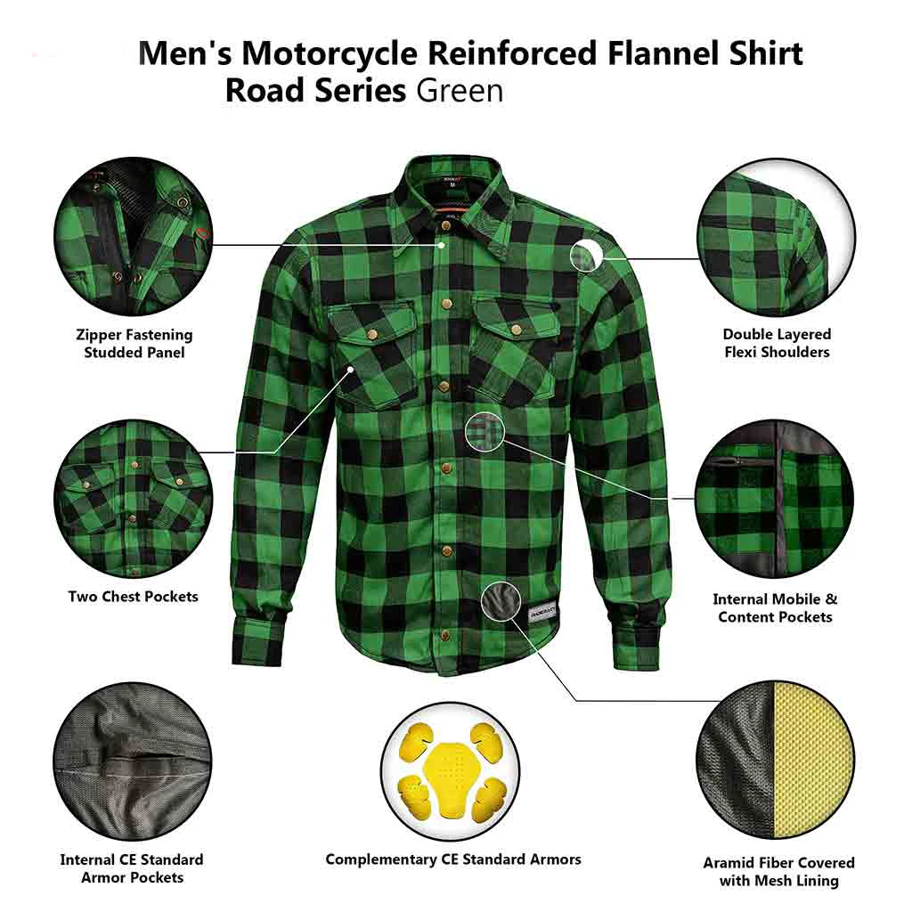 Breathable Flannel Motorcycle Armor Jacket for Summer – OEM Available