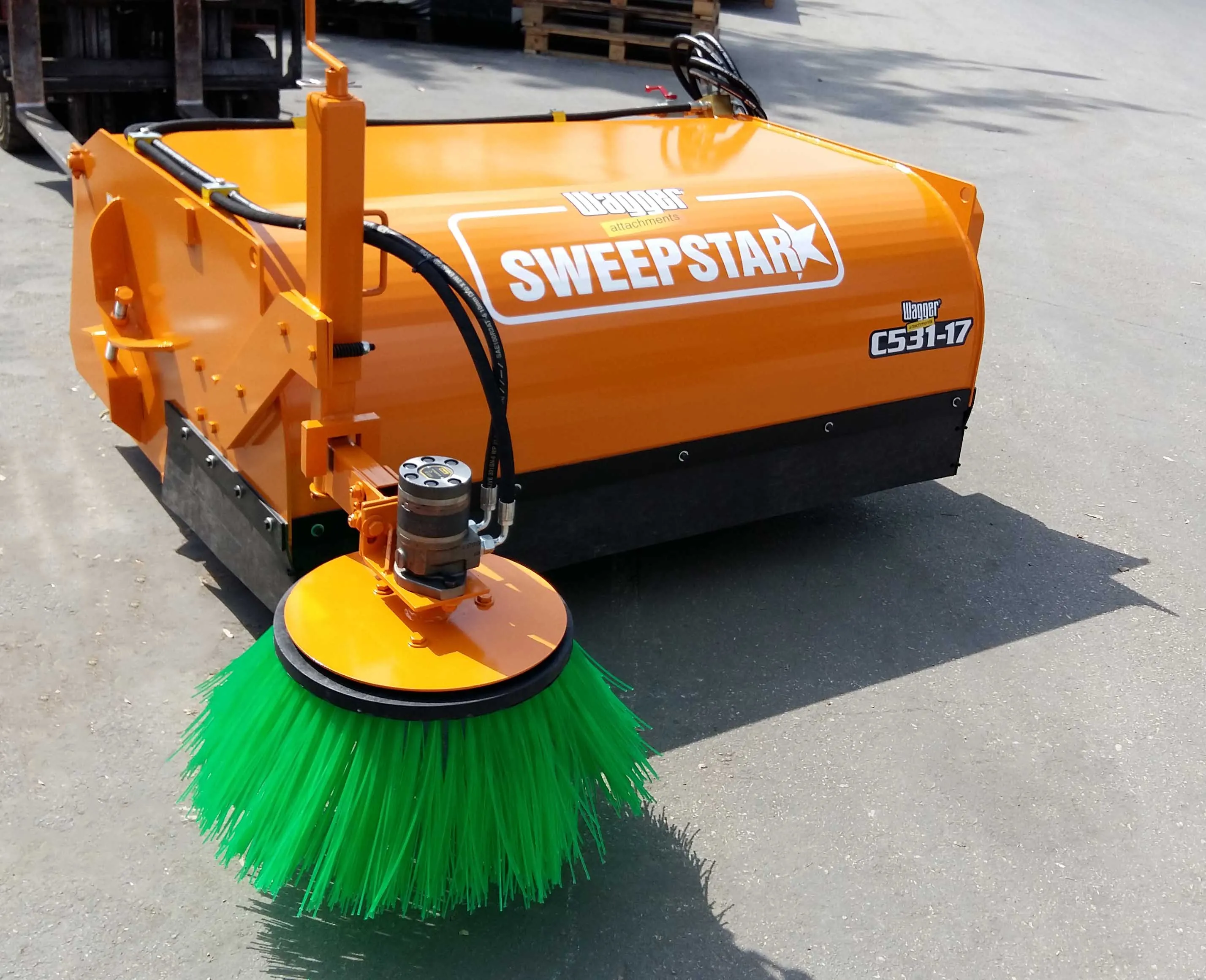Forklift Sweeper Attachment Wagger Attachments Sweepstar Collector ...
