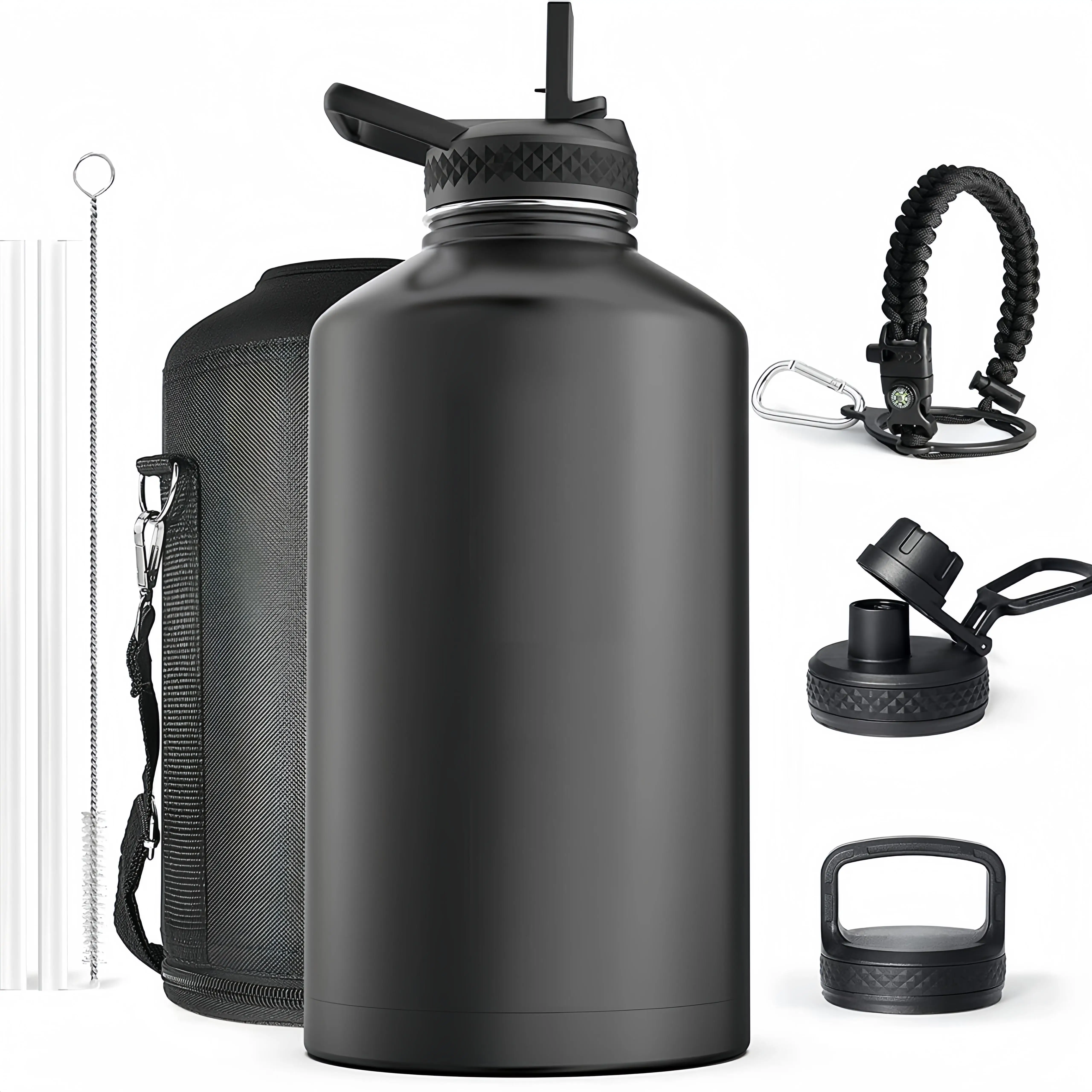 Gallon Stainless Steel Large Kettle Powder Coated Sports Mug Hot Water ...