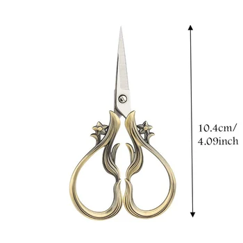 Swan Style Vintage Scissors 4" Stainless Steel For Cross Stitch Cutting ...