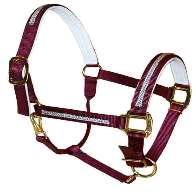 High Quality Luxury Custom Premium Nylon Horse Halter Padded with Brass ...