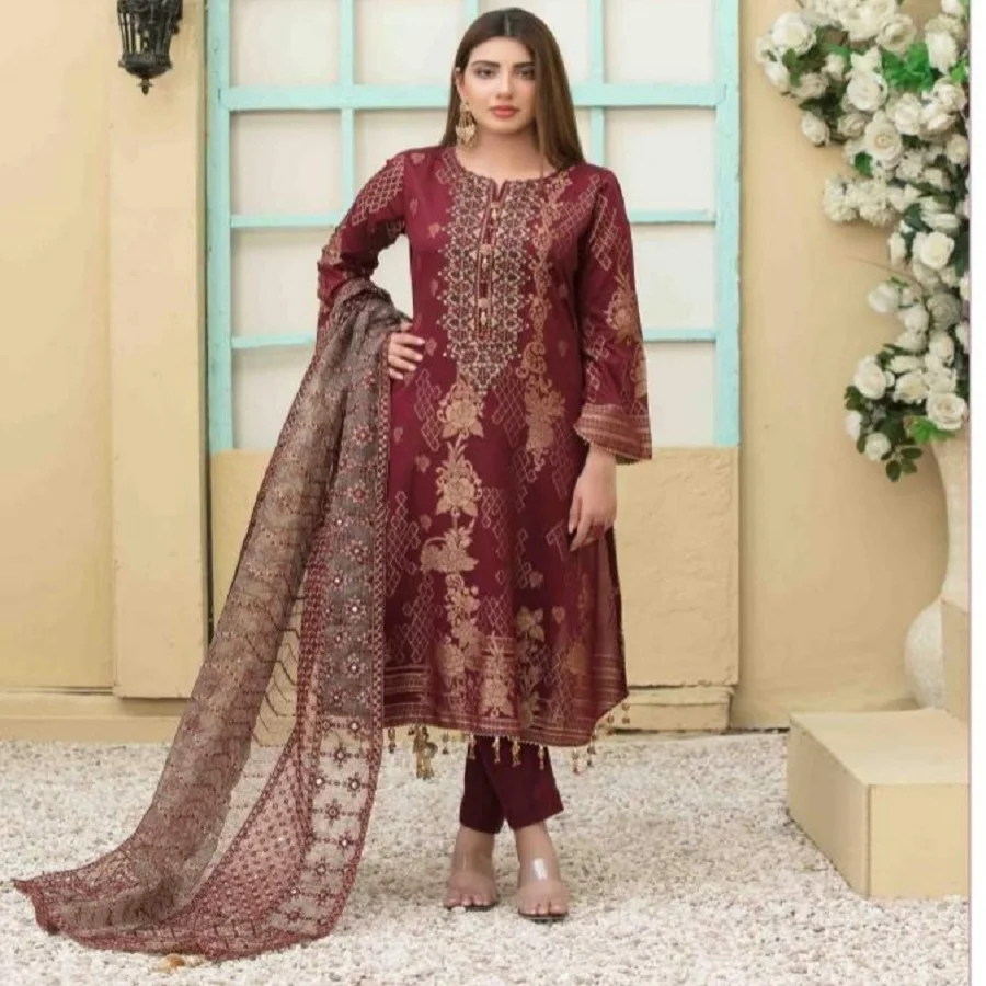 Shop Original Branded Pakistani Jacquard Banarsi Lawn Suits