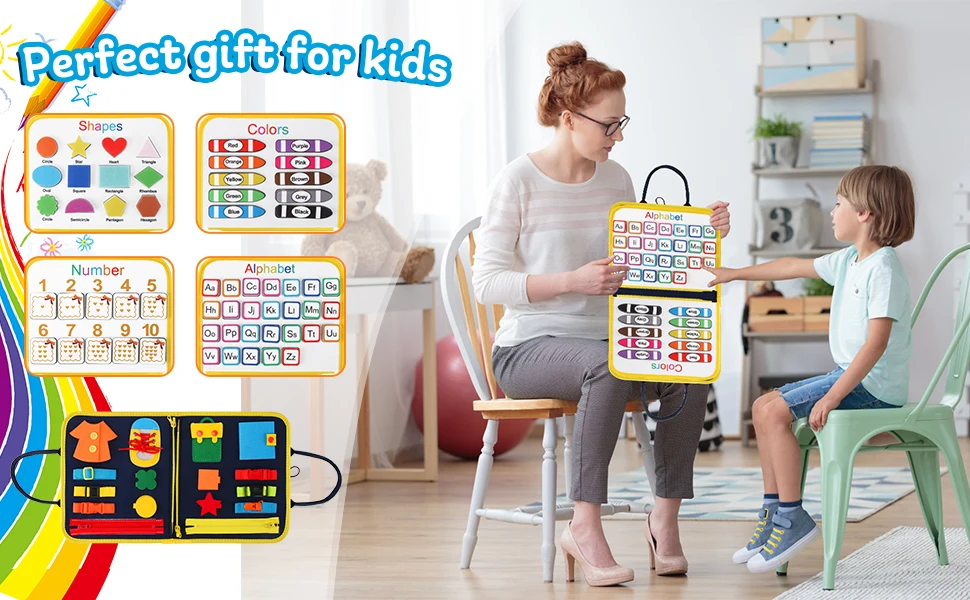 Montessori Sensory Autism Board Felt Toddler Busy Board Preschool ...