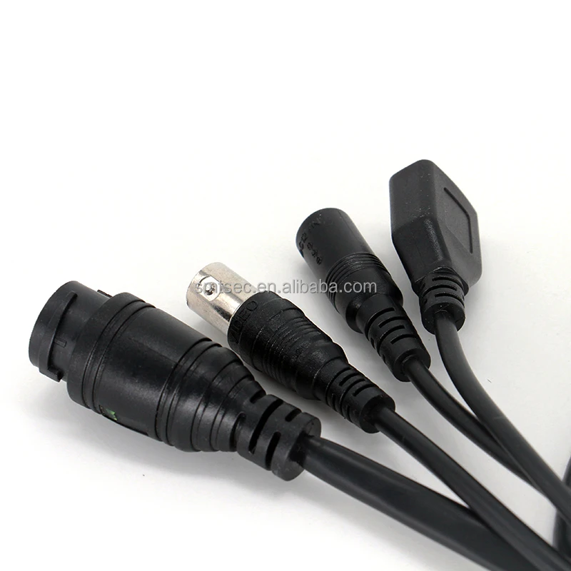 RJ45+DC+USB+BNC Network Cable Waterproof Connector CCTV Cable CCTV ...