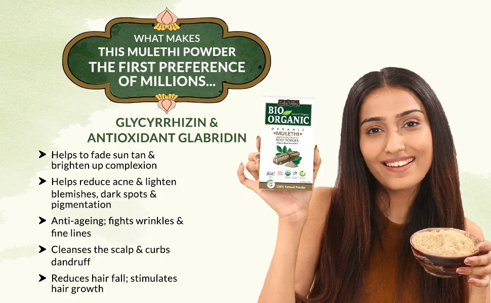 Organic Mulethi Powder Face Mask for Skin Care & OEM