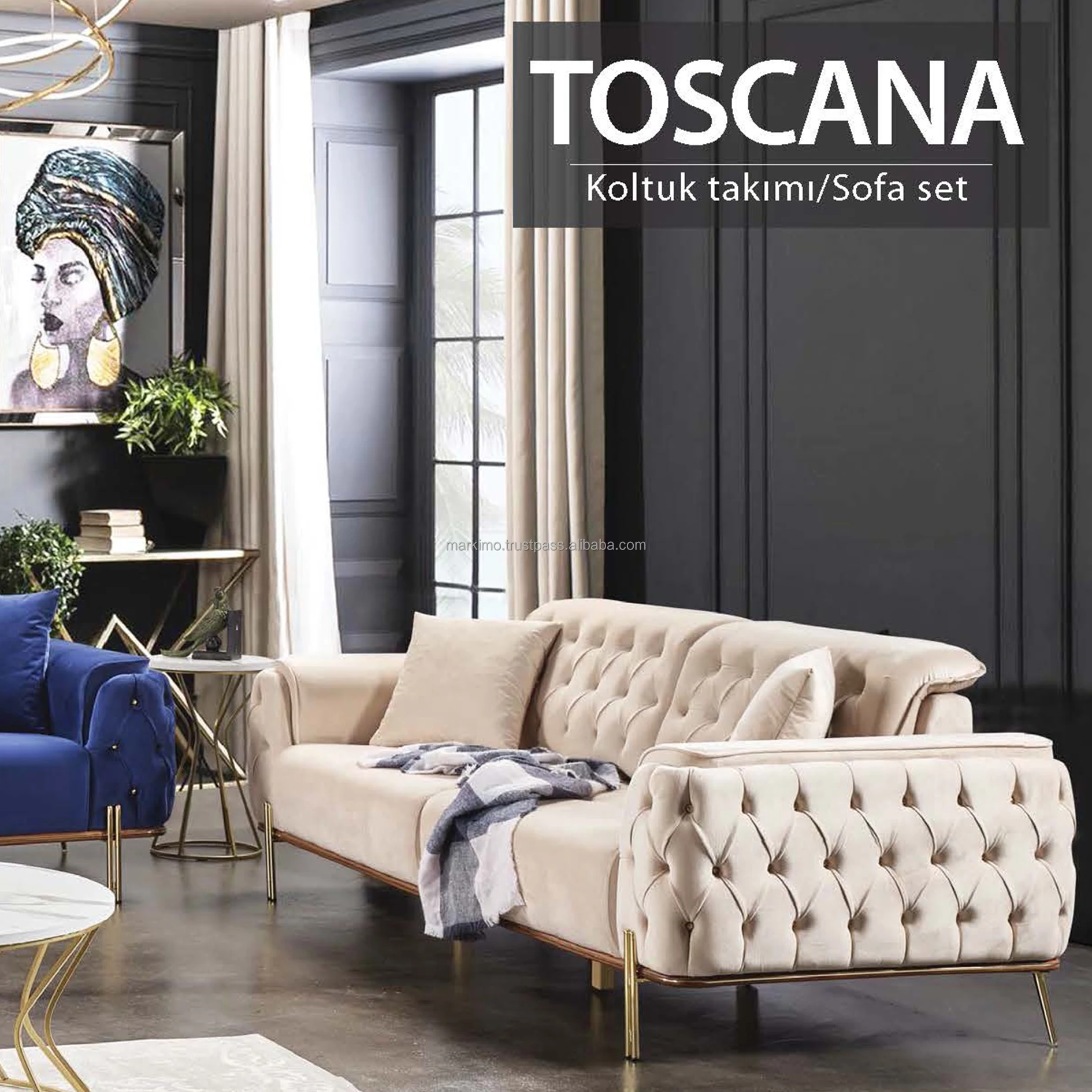 Modern Living Room Furniture Sofa Set Sofa Bed With Stainless ...