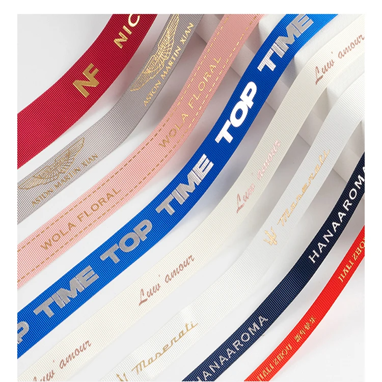 Custom Cream Color Grosgrain Ribbon With Personalized Logo For Jewelry ...