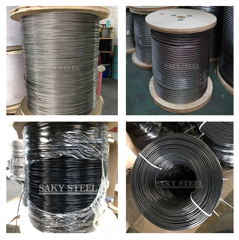 Petroleum Petrochemical 7x7 8mm Stainless Steel Wire Rope 7x19 ...