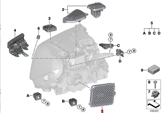 Headlight Control Module With Follow-up 63118494844 For Bmw F31 Led ...