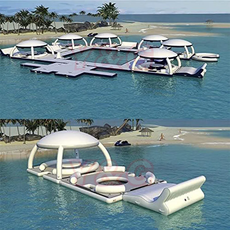 Y&g Custom Inflatable Floating Dock Multi-person Leisure Bar Sofa Bar ...