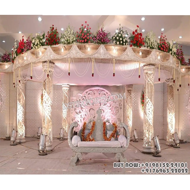 Contemporary Style Vivah Ceremony Mandap Chuppah Elegant Wedding ...