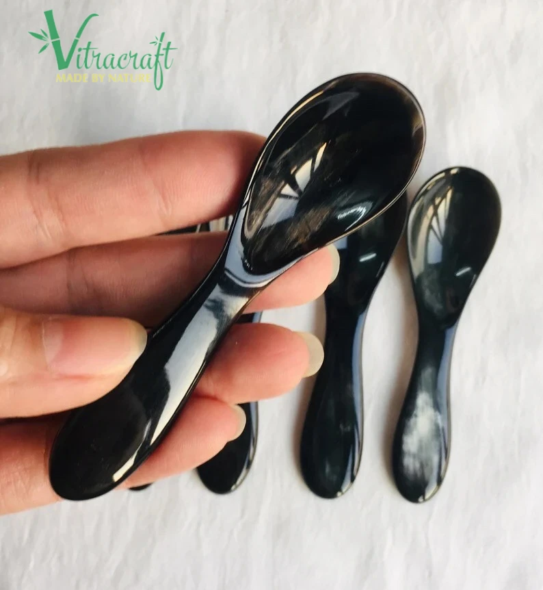 Vietnamese Crafts.premium Black Horn Spoon,Handmade Spoon,Soup Spoon ...