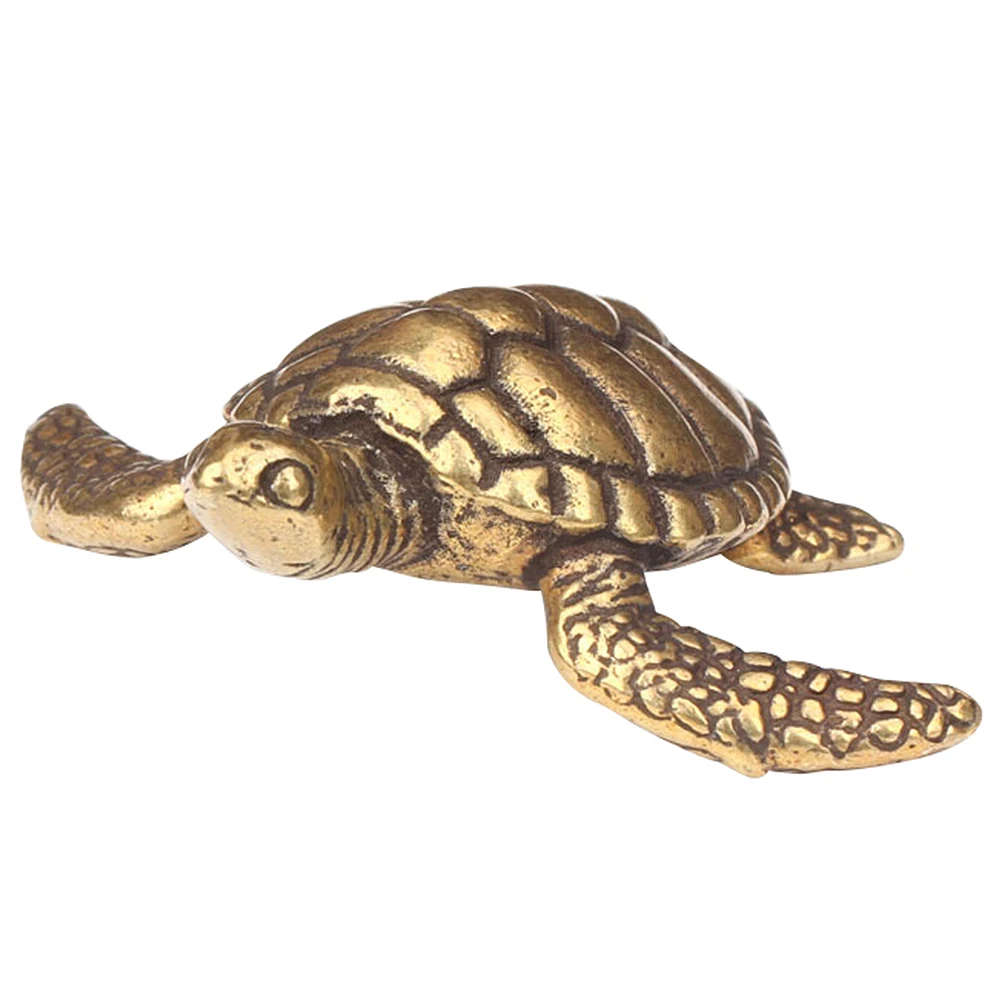 Turtle Statue Figurines Sculpture Ornament Figurine Wealth Brass ...
