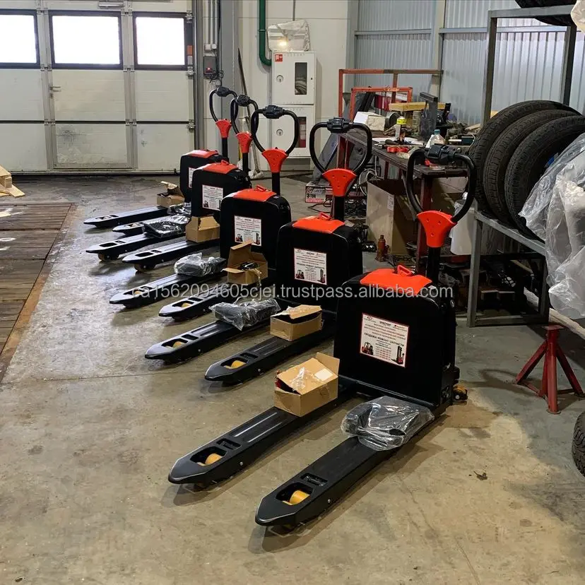 Wholesale Standing Full Electric Double Fork Pallet Stacker Truck ...