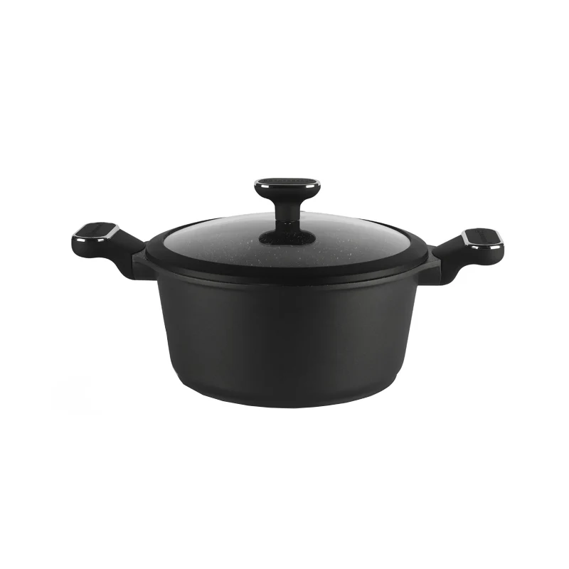 Die Cast Aluminum 10pcs Black Marble Coating Cookware Set - Buy Die ...