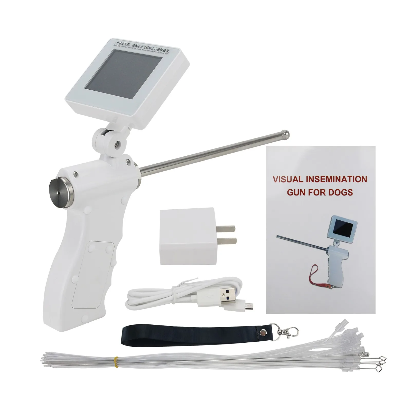 Visual Artificial Insemination Gun Dog Insemination Kit 5MP Camera 360 ...