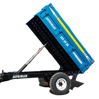 Farming Farmer Universal Tractor Trailer Walking Or Dumping Farm ...