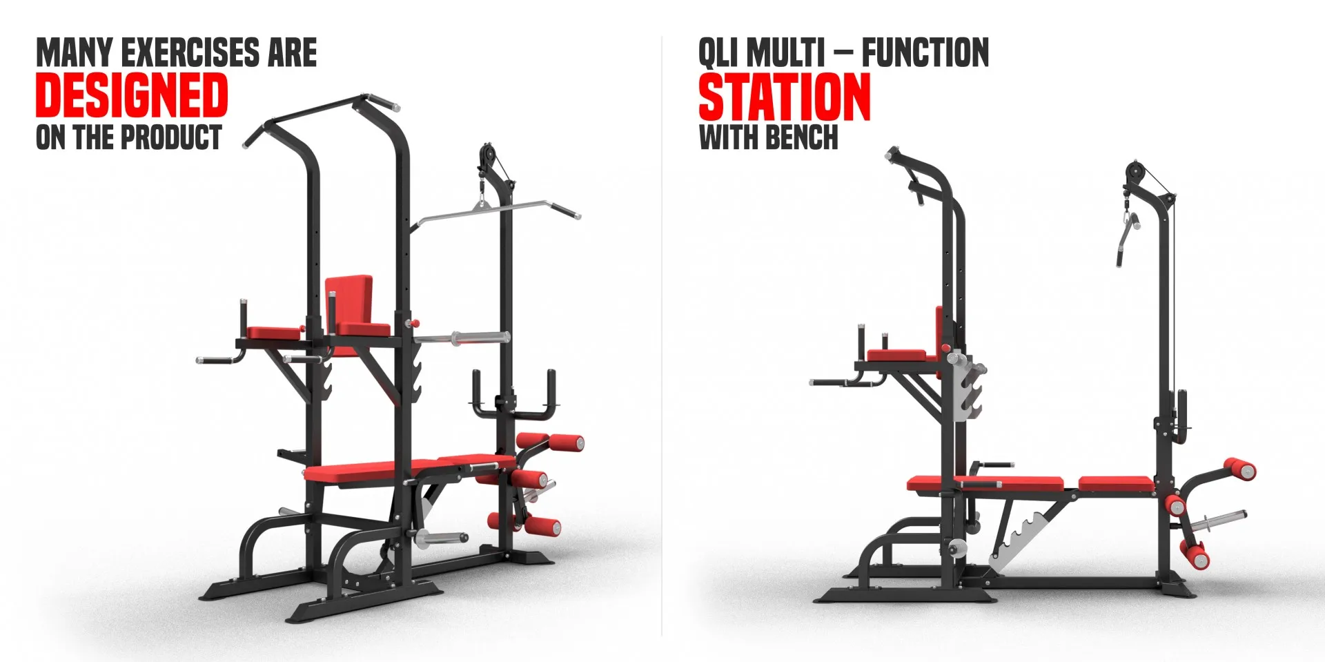 Qli Multi - Function Station With Bench Qmsb150 All-in-one Fitness Hub ...