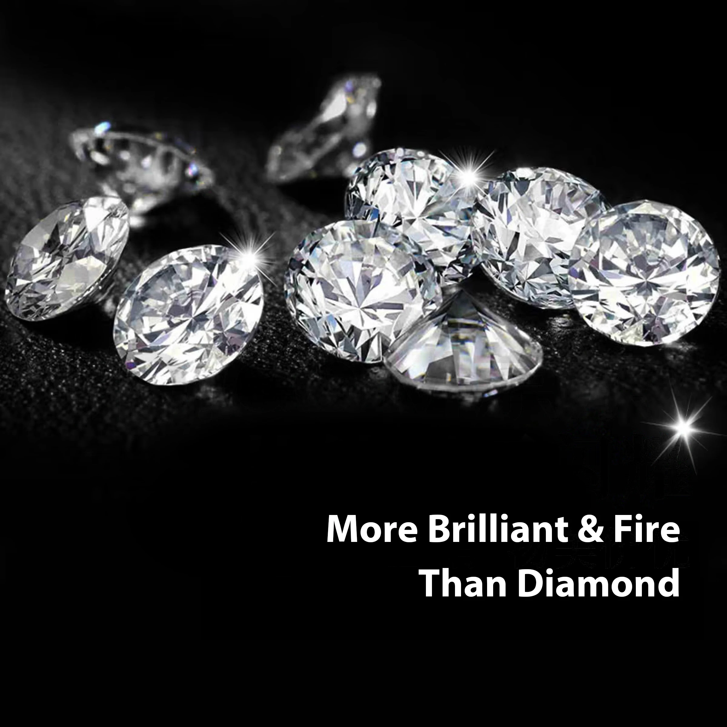 1ct 2ct 3ct DEF GRA Round Loose Stones - Moissanite Diamonds