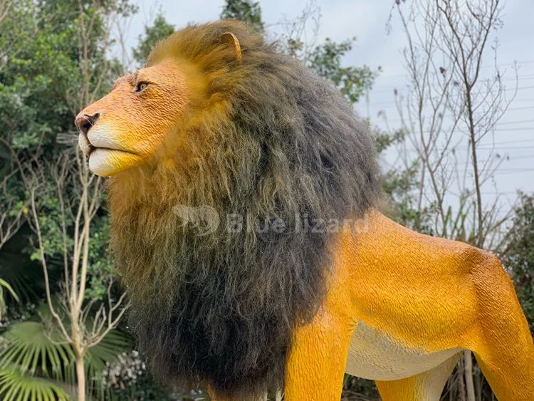 Most Popular Electric Animatronic Rubber Simulation Lion Model