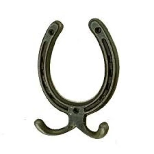 Double Horseshoe Hook Cast Iron Decorative Wall Hook Unique Western ...