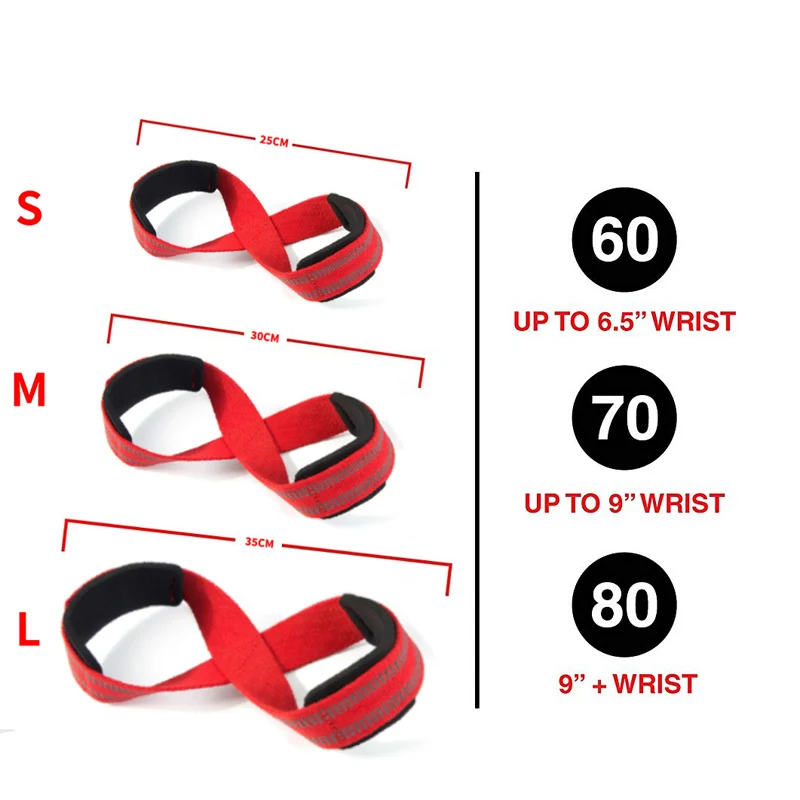 Bodybuilding Exercises Figure 8 Weight Lifting Straps Heavy Duty Gym ...