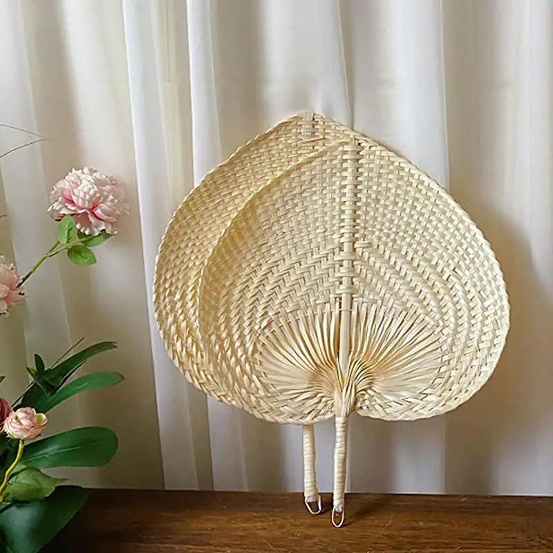 Wholesale Handmade Woven Bamboo Hand Fan Colorful Vietnamese Handicraft ...
