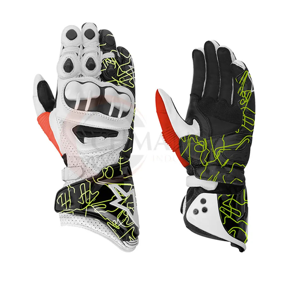 Best Quality Design Leather Racing Gloves Motorcycle Riding Racing ...