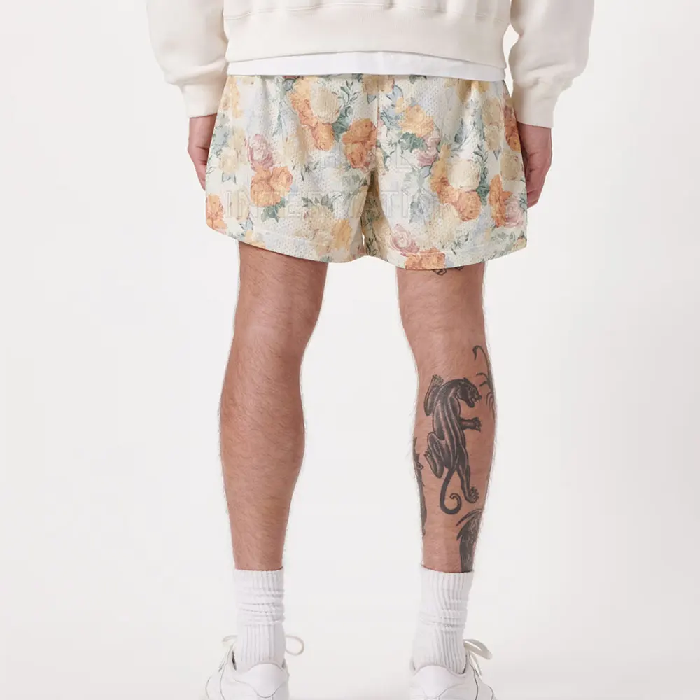 Custom Logo Sublimation Real Double Layer Thick Mesh Fabric Shorts For ...