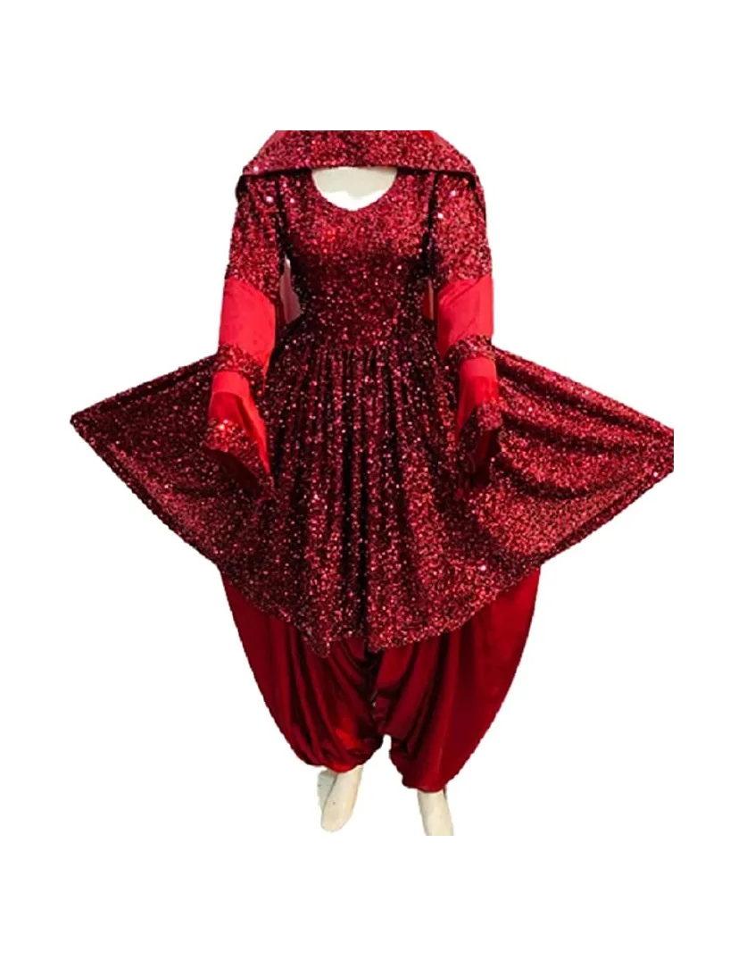 Traditional Afghan Handmade Salwar Kameez - White Pashtun Wedding ...