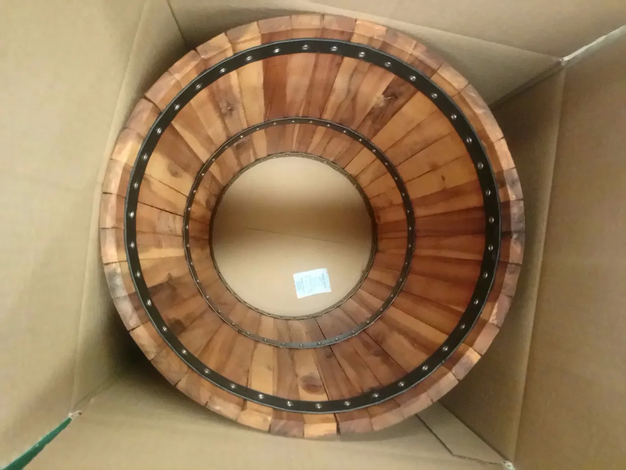 Tall Luxury Wooden Planter Pot Bottom Open With Inner Plastic Pot Size ...