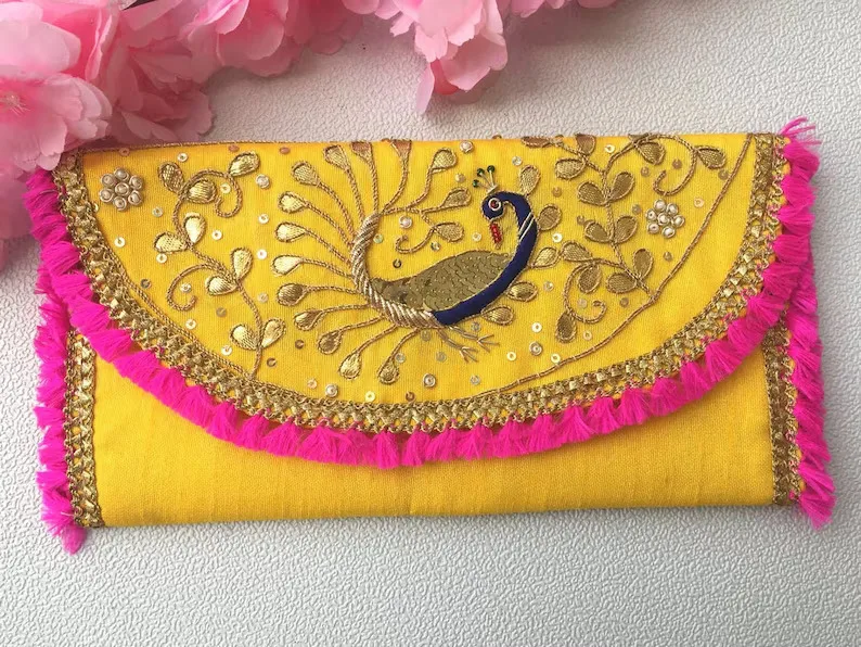 Envelope Pouch Shagun Envelopes Cash Indian Wedding Favors Envelope ...