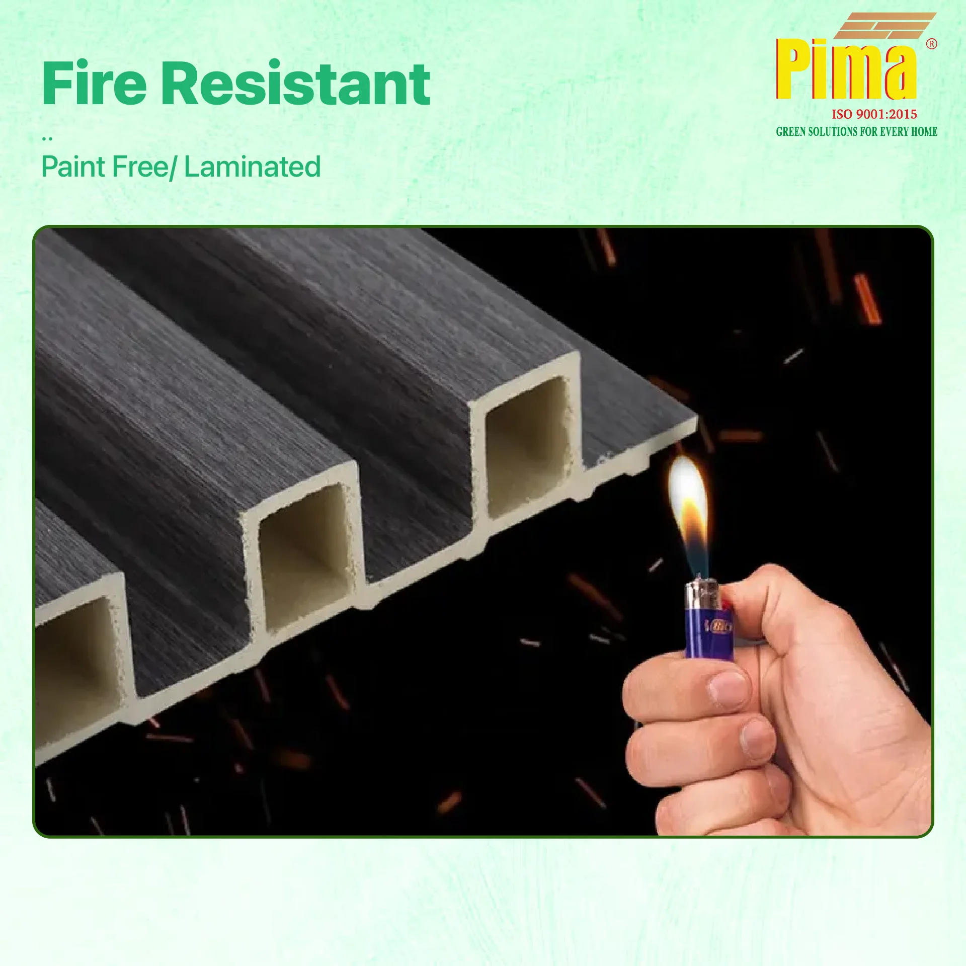 Pima Modern Fluted Wall Panel Moisture-Proof Sound-Absorbing PVC ...