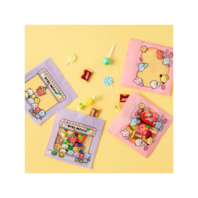 Bts Bt21 Minini Characters Multi-purpose Zipper Bags Cute Lovely ...