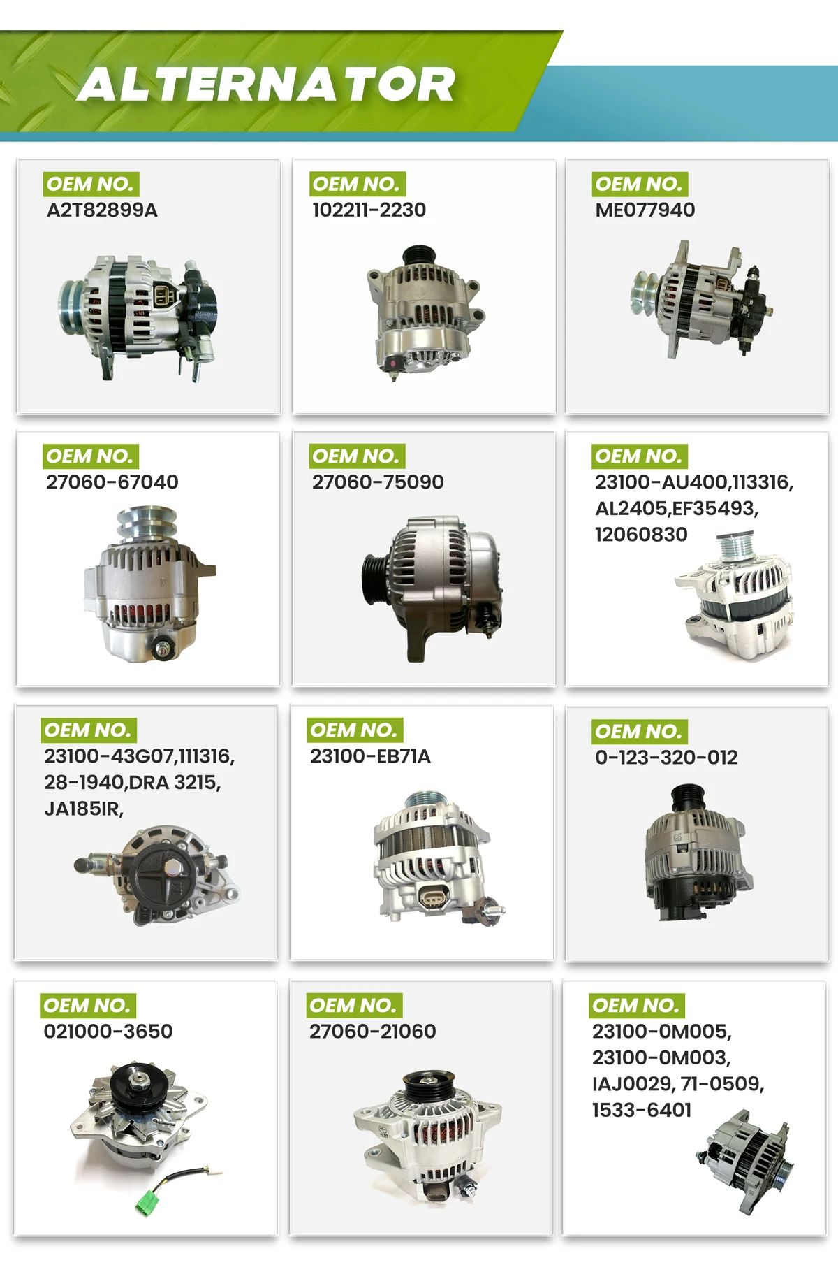 Auto Alternator OEM 27060-21060 for Toyota Camry & Corolla - Reliable ...